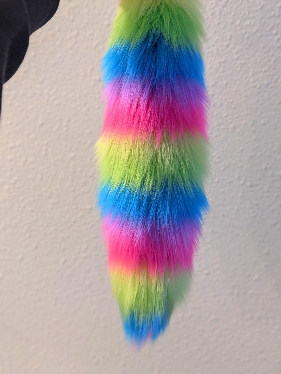 15" Rainbow Scene Furry Therian Tail Keychain - Etsy
