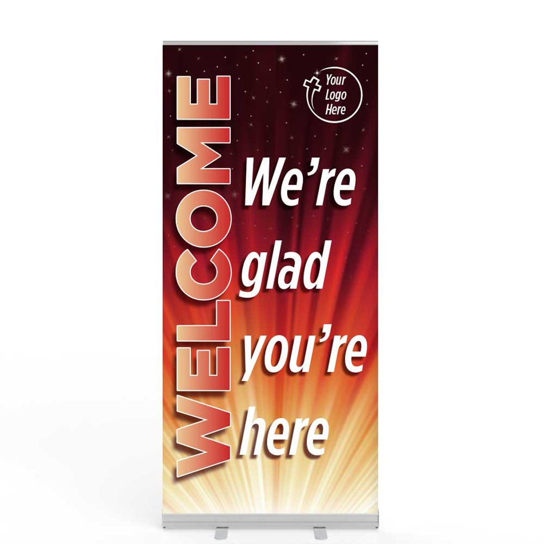 Welcome Roll up Banner Stand, Retractable Stand for Church Foyers ...