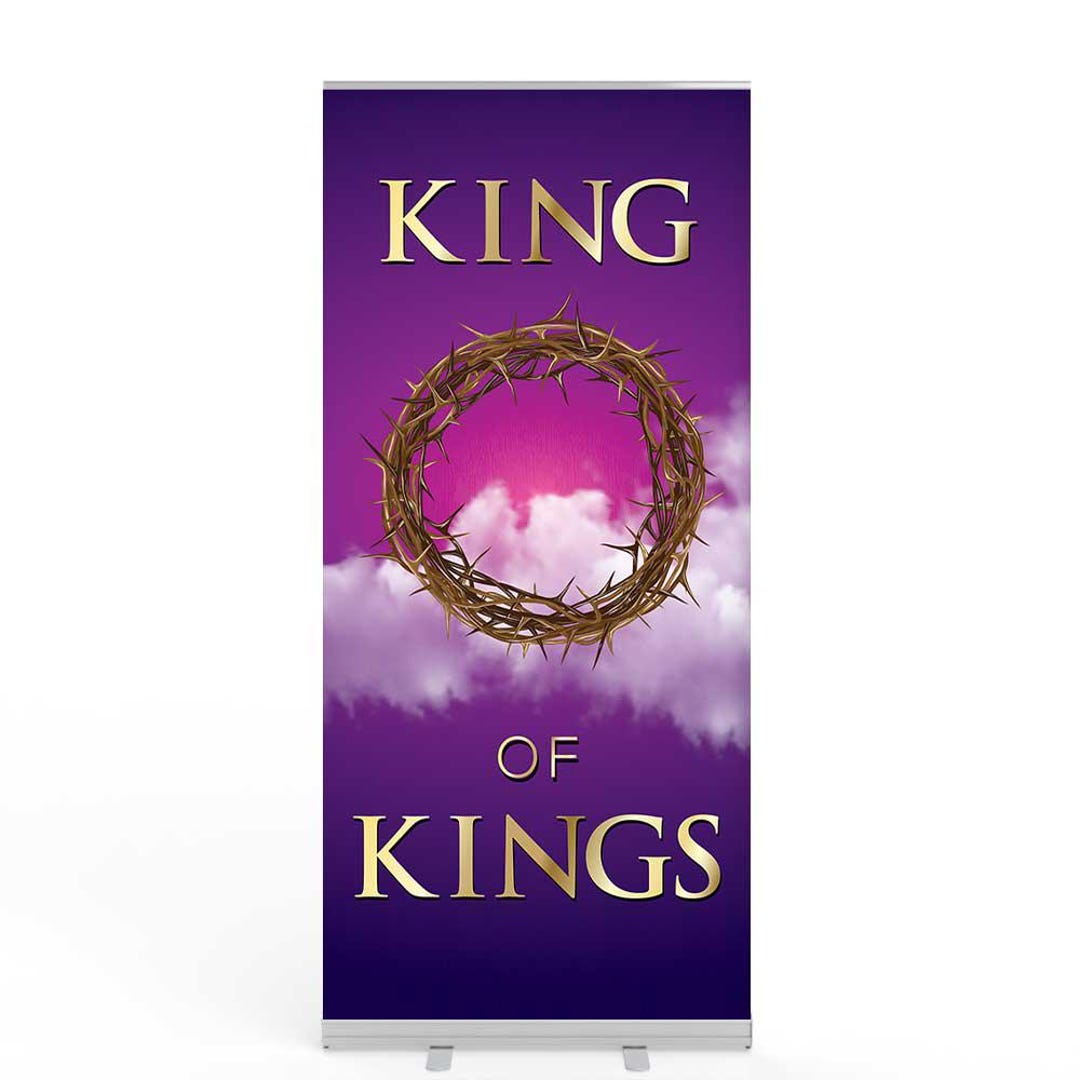 King of Kings | Easter Church Banner | Crown Thorns Sign | Worship ...