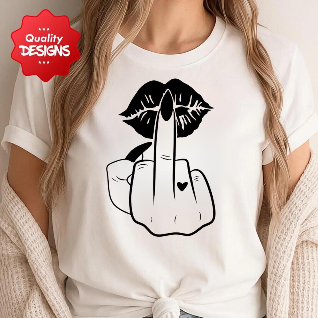 Middle Finger SVG, Lips SVG, Hand Sign Cut Files (cricut) - Etsy