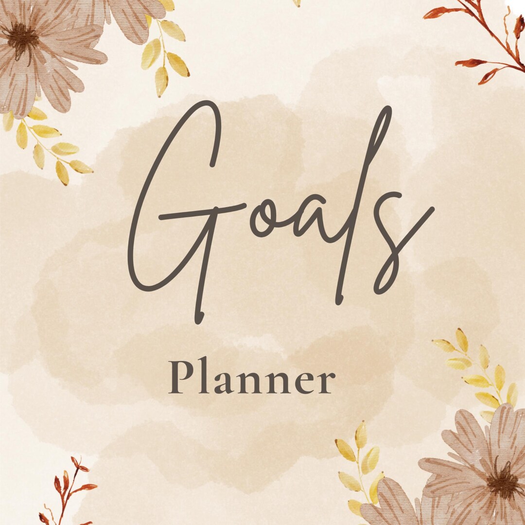 Aesthetic Goals Planner Canva Template, 12 Sayfa Dijital Hedef ...