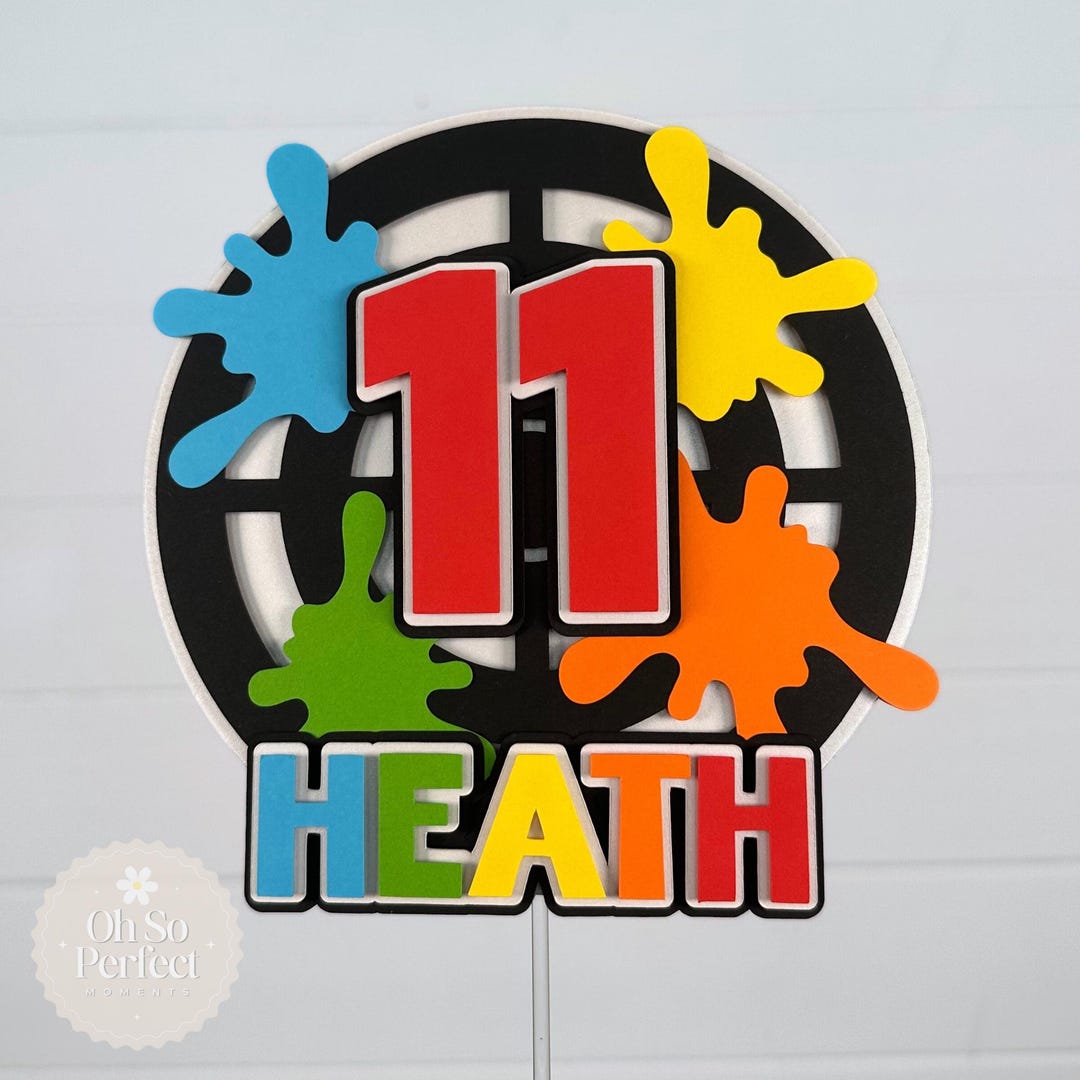 Paintball Cake Topper | Personalised Name and Age - Etsy