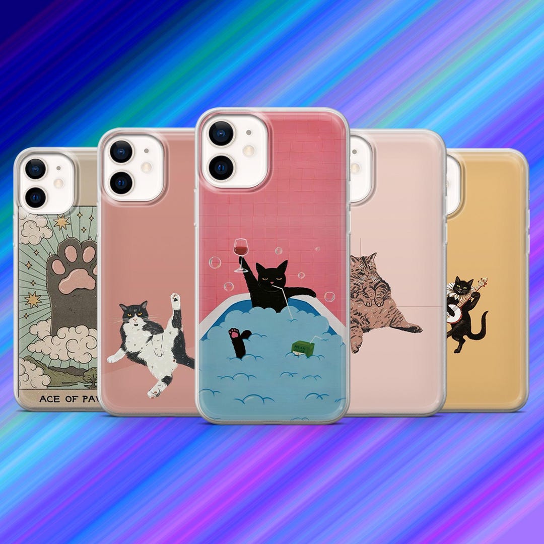 Kitten Phone Case Cover Funny Cat Chilling for iPhone 17pro,16,15, 14 ...