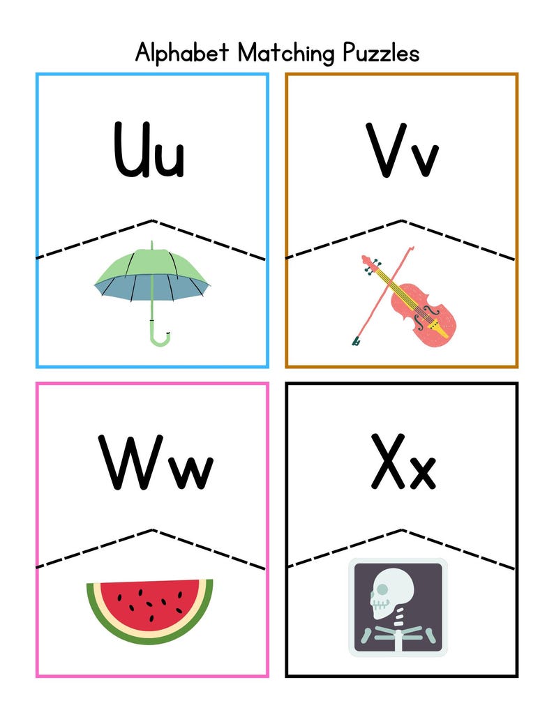 ABC Matching Puzzles (PDF Printable Activity) - Etsy