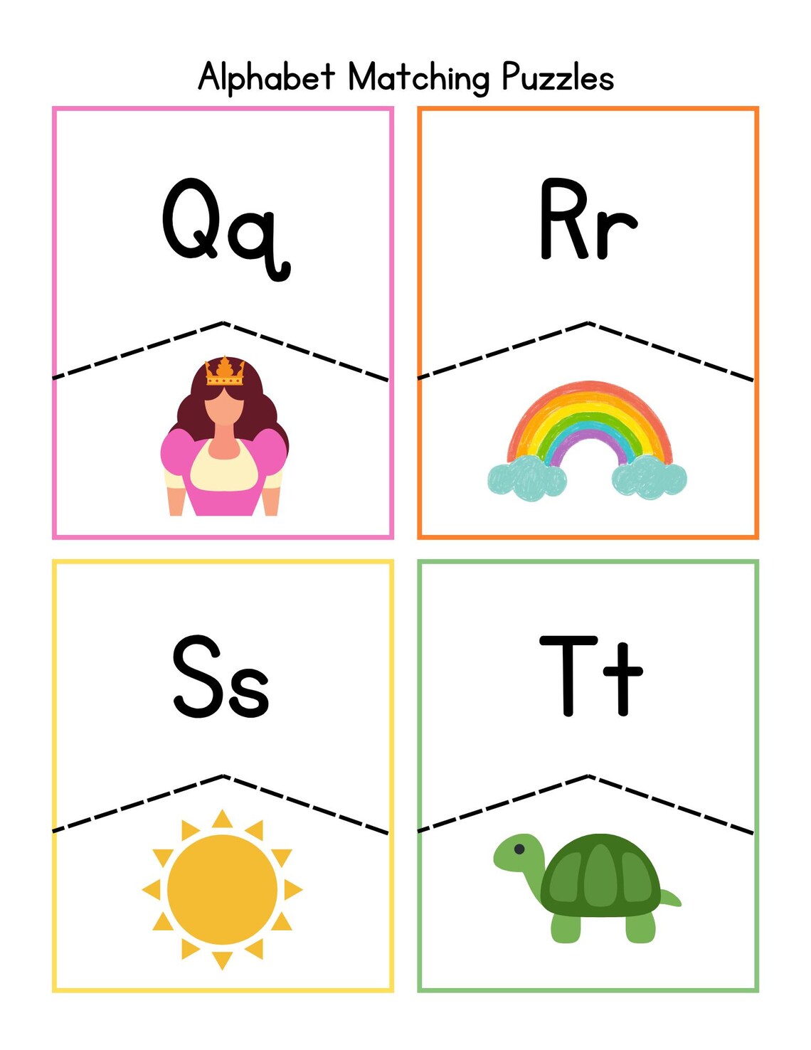 ABC Matching Puzzles (PDF Printable Activity) - Etsy