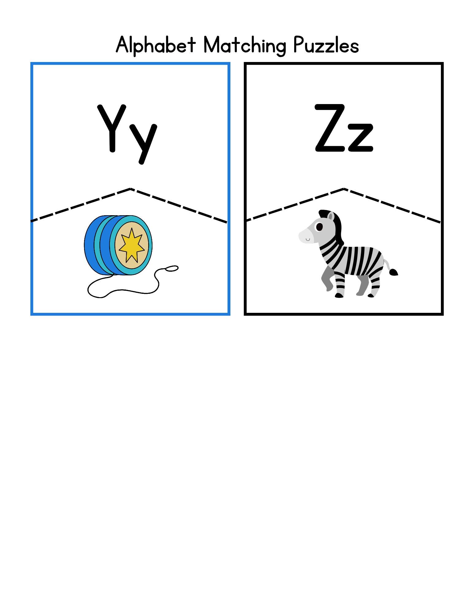 ABC Matching Puzzles (PDF Printable Activity) - Etsy