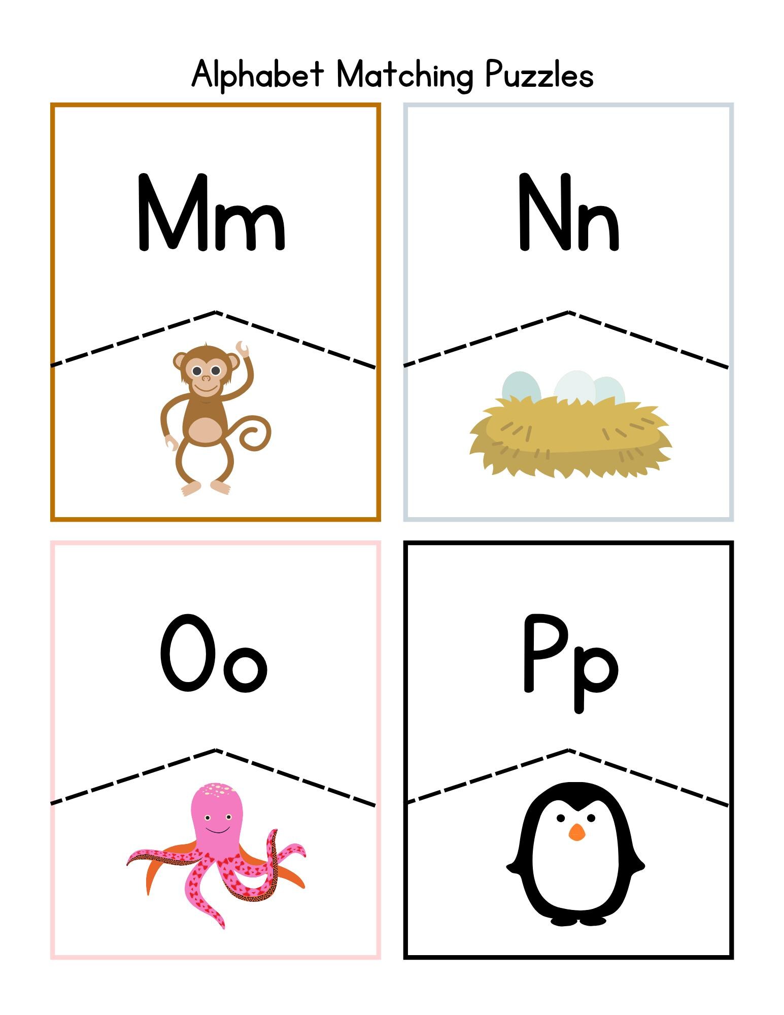 ABC Matching Puzzles (PDF Printable Activity) - Etsy