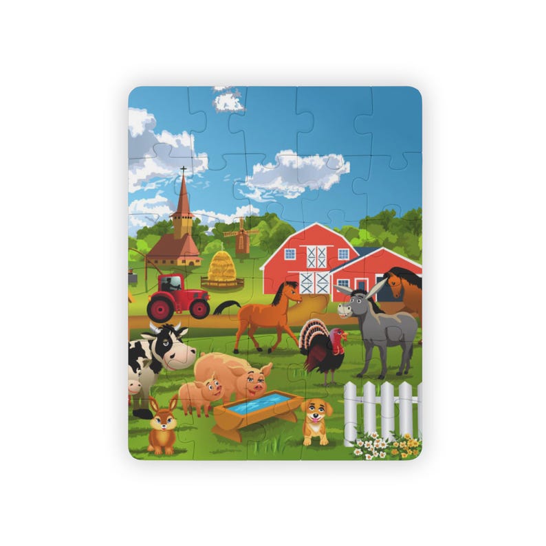Farm Animal Puzzle for Kids, Fun Farm Themed Jigsaw for Early Learning ...