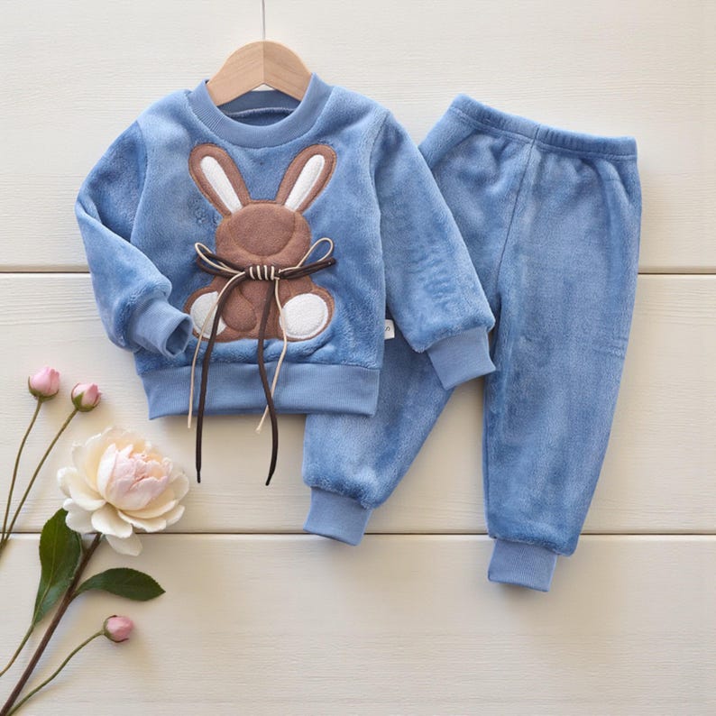 Baby Outfit Set – Bear Sweater, Hooded Vest & Pants, Winter Clothes - Etsy
