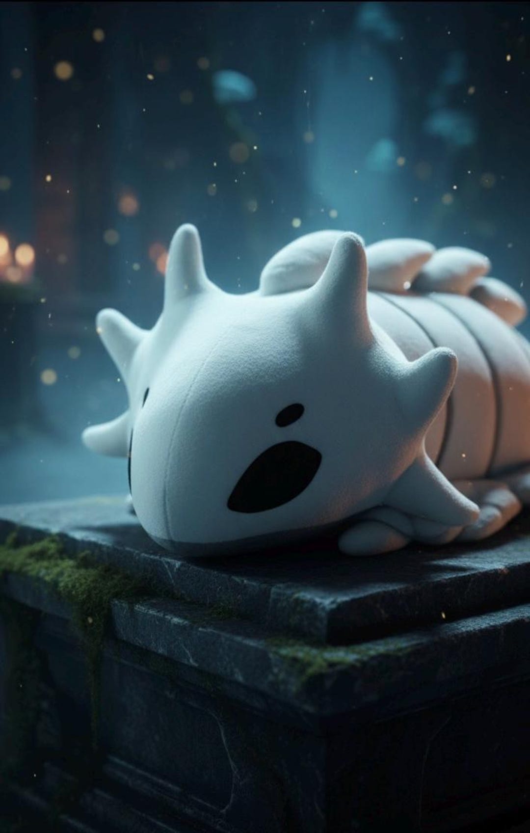 Hollow Knight Inspired Plush White Grub Toy Gothic Soft Plush Fantasy ...