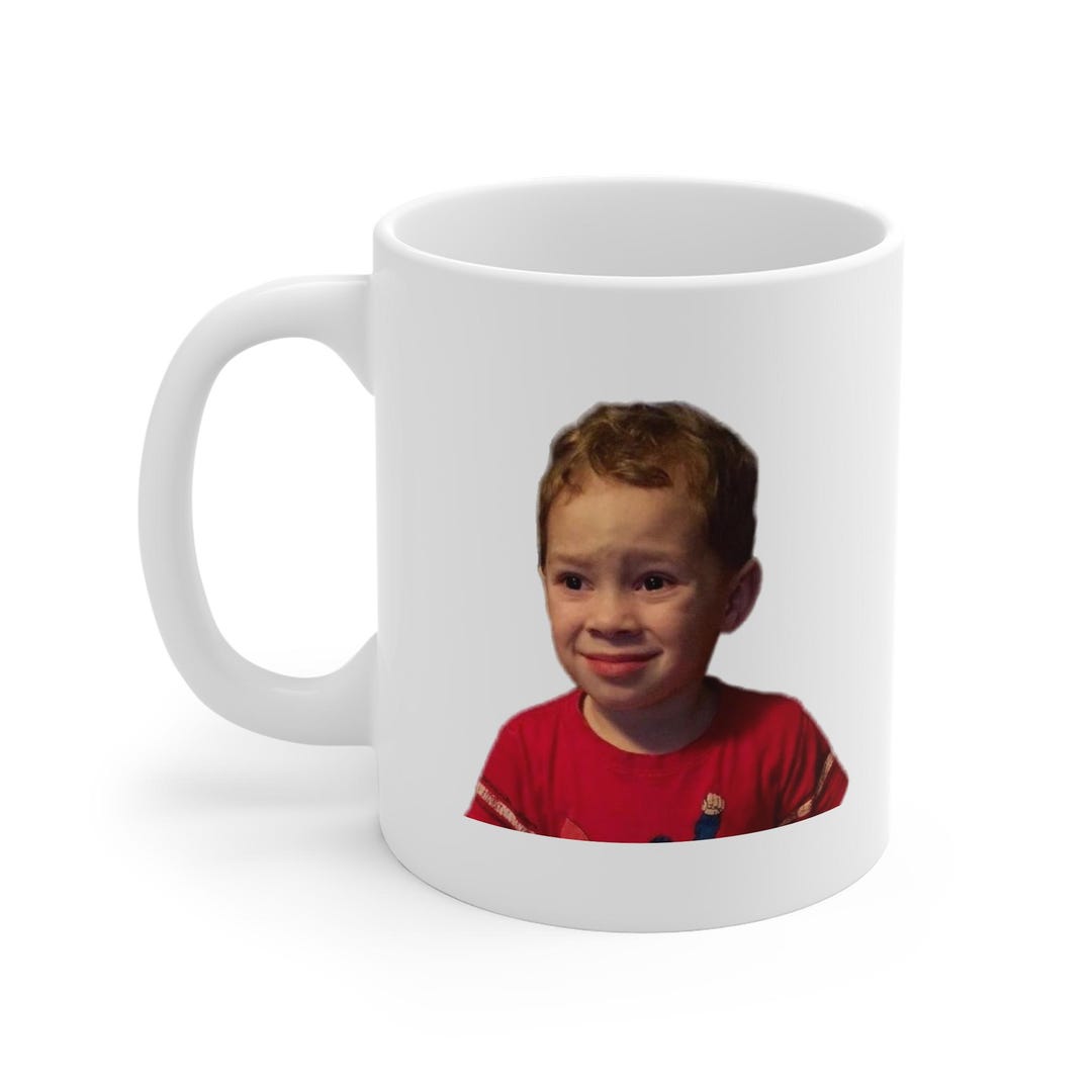 Viral Meme Mug, Kid Meme, Funny Gift, Reaction Face Coffee Mug - Etsy