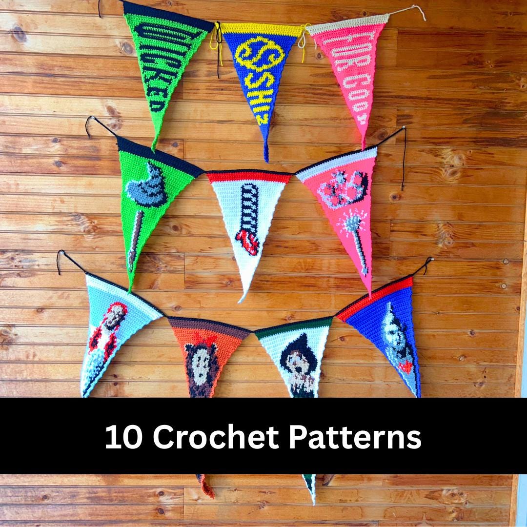 Wicked Pennant Flag Crochet Patterns: Halloween Decor (PDF) - Etsy