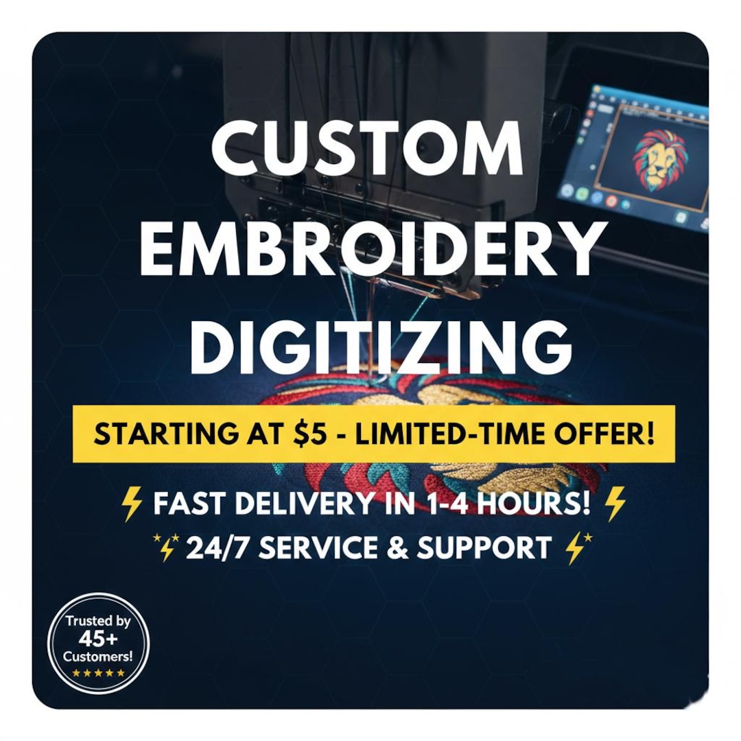Custom Embroidery Digitizing, Logo Digitizing, Custom Digitize ,image ...