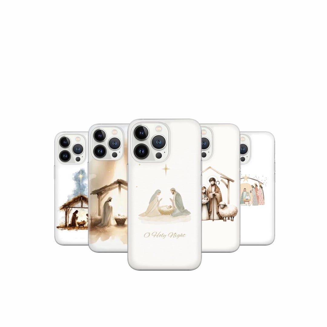 Jesus Birth Phone Case | Watercolor Bethlehem Christmas Case ...