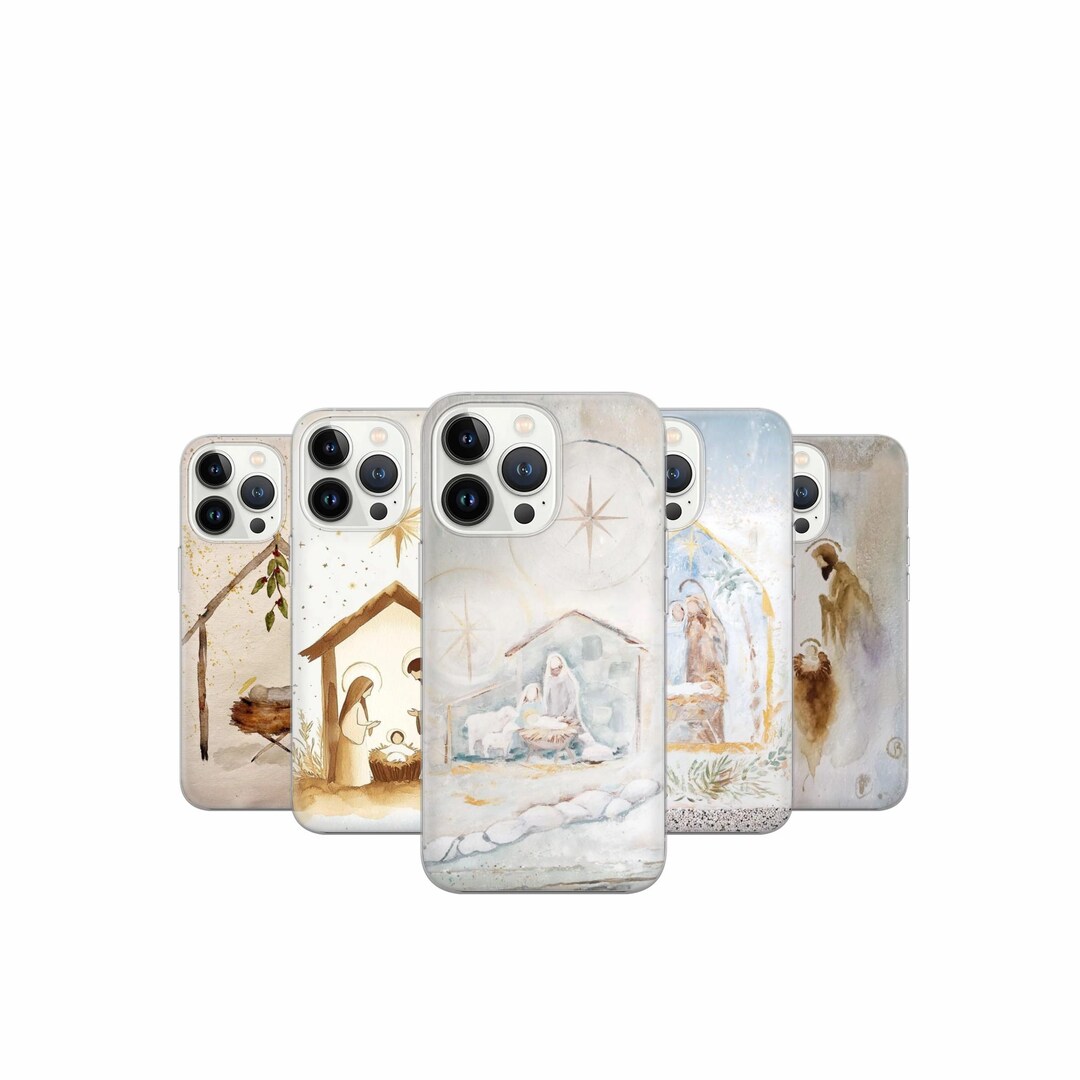 Holy Night Bethlehem Phone Case | Watercolor Nativity Scene Christian ...