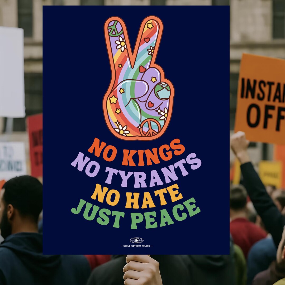 No Kings No Tyrants Protest Sign, Justice Peace Art (digital Download ...
