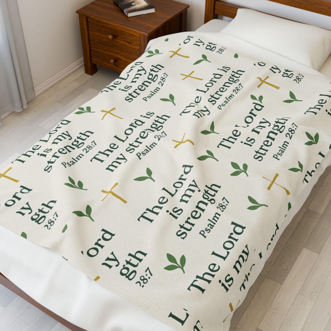 Cozy Faith-inspired Velveteen Plush Blanket | Inspirational Gift for ...