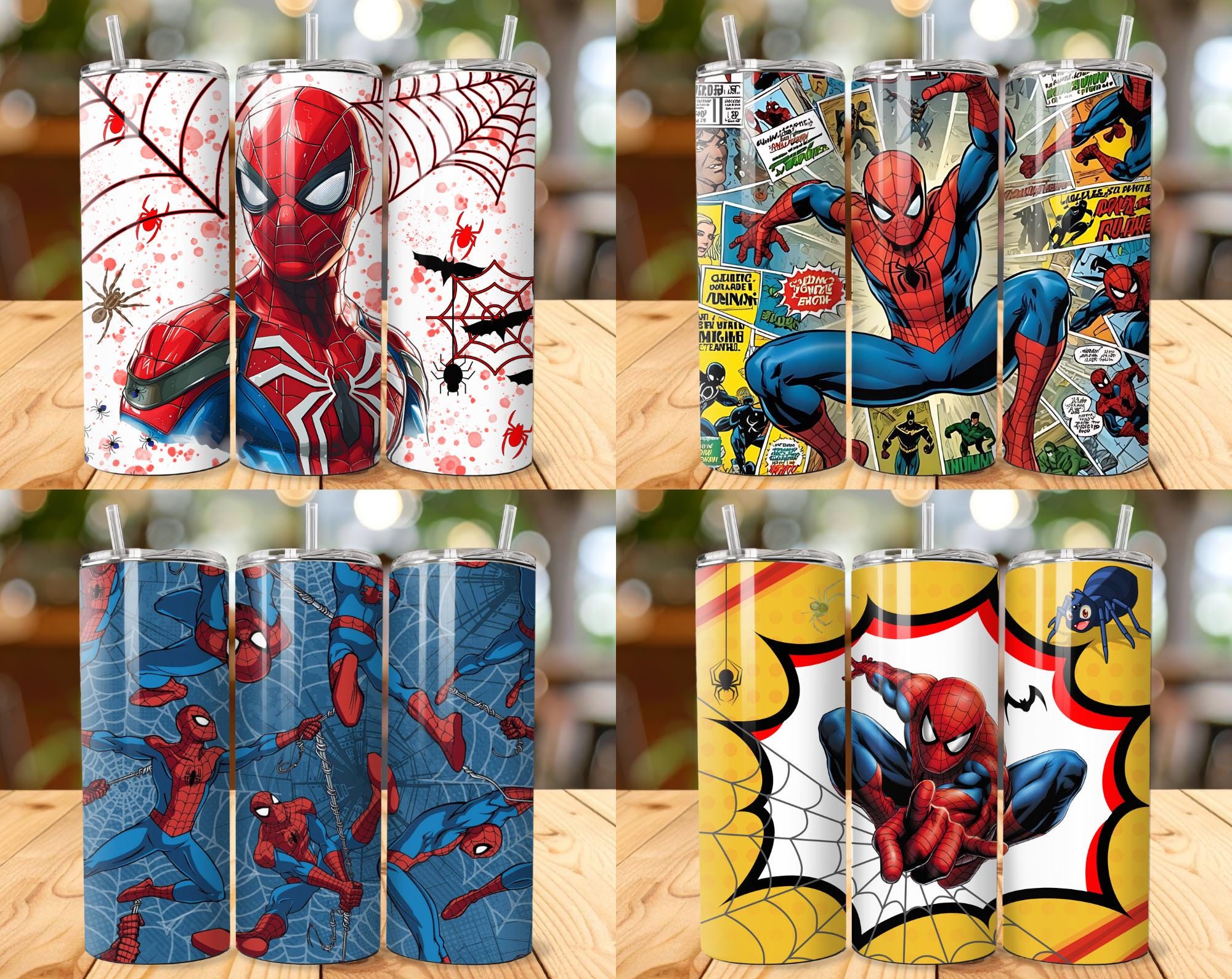 Spiderman Tumbler Wrap Bundle: 450+ Sublimation Designs (PNG Digital ...