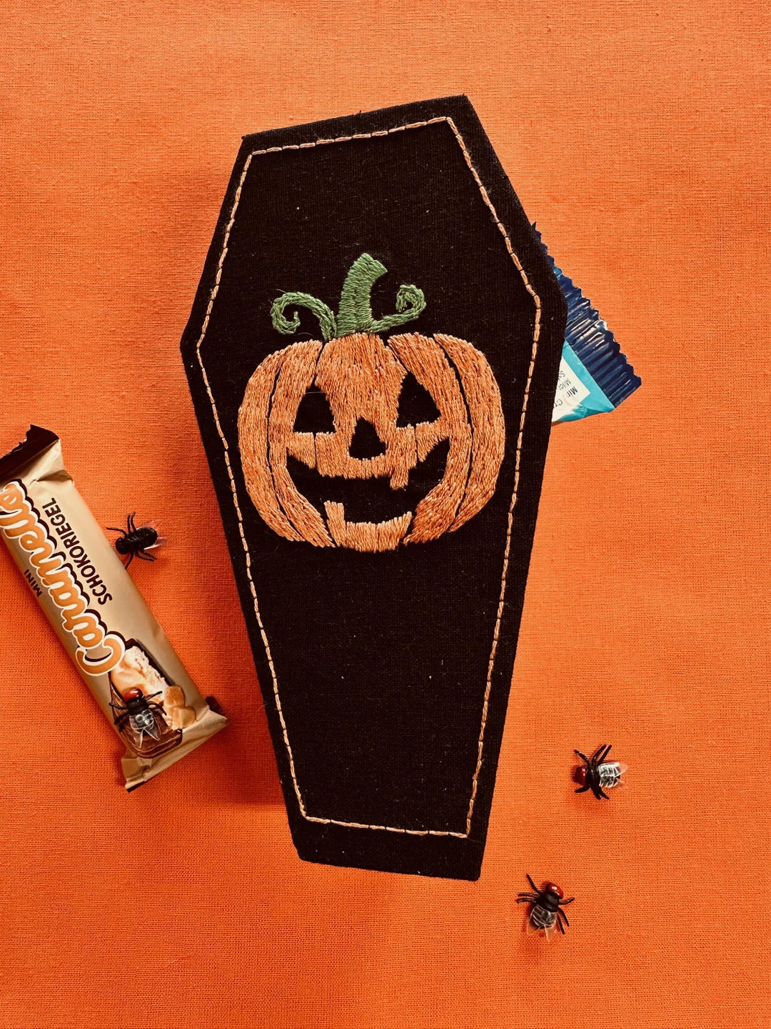Halloween Coffin Box With Pumpkin Embroidery – Video Tutorial ...
