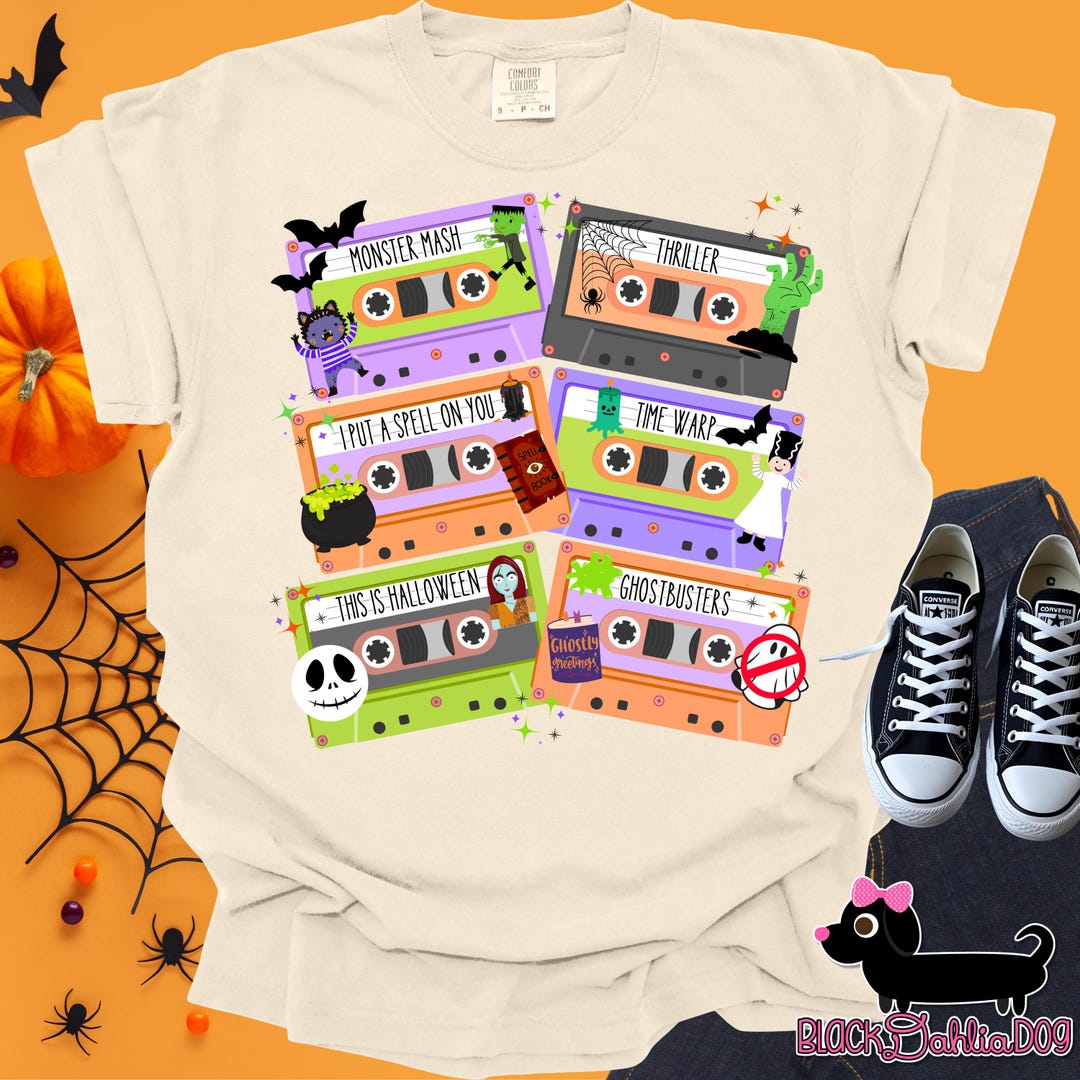 Retro Halloween Mix Tape PNG: Spooky Cassette Design (digital Download ...
