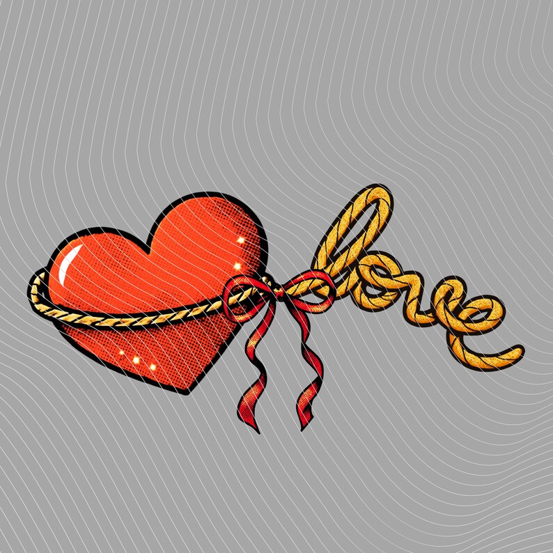 Love Rope PNG: Valentines Day Design (digital Download) - Etsy