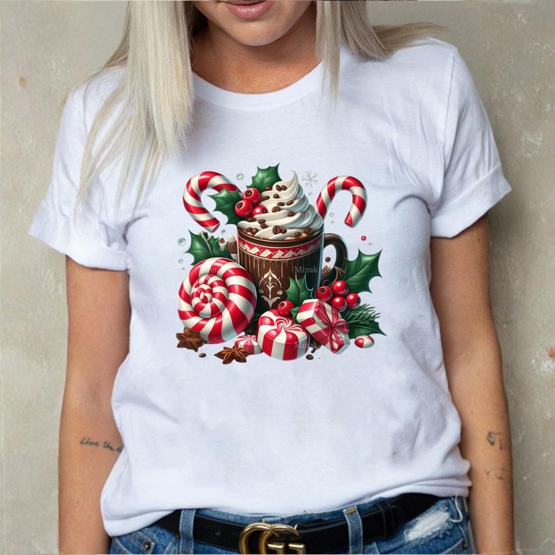 Christmas Hot Chocolate PNG Bundle: Holiday Drink Clipart (digital ...