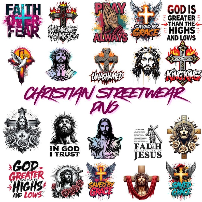 Christian Streetwear PNG | Faith Graphic Designjesus Digital Download N ...