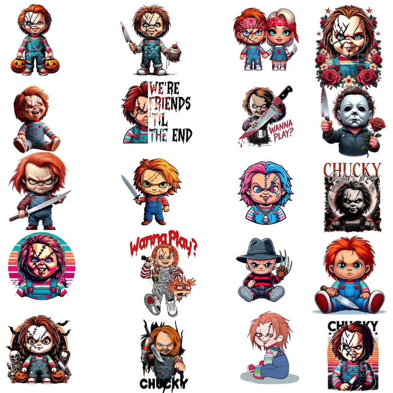 Chucky Doll PNG: Horror Character Art for Sublimation (digital Download ...