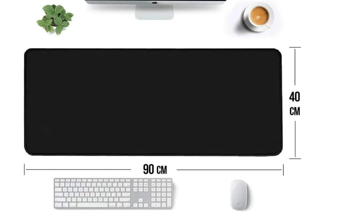 Extra Large Black Desk Mat, Minimalist Office Setup (90x40cm) - Etsy