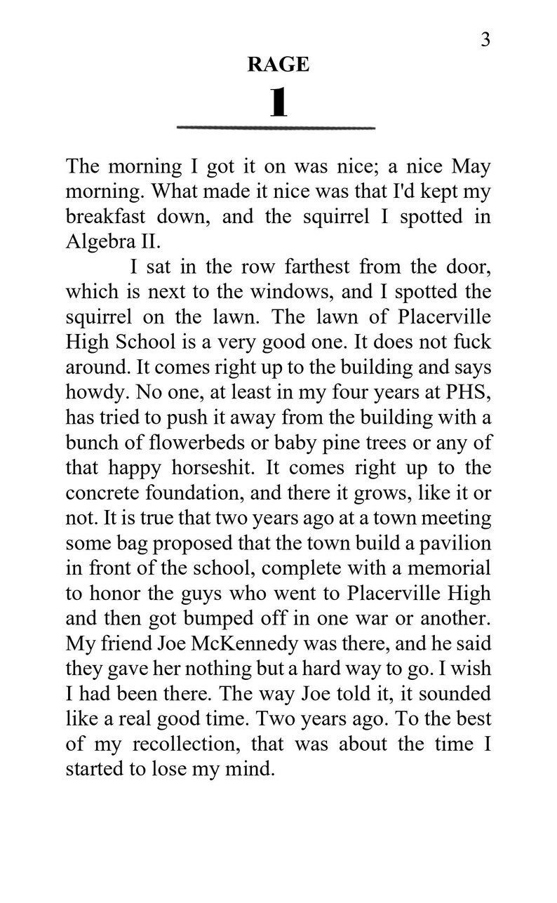 RAGE Book by Stephen King ( Richard Bachman) First British Edition 1st 1983 - Etsy