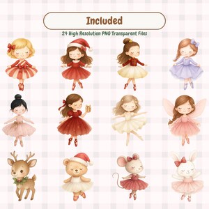 Nutcracker ballet Clipart bundle – Watercolour Christmas Characters PNG ...