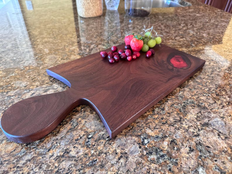 Walnut Charcuterie & Cheese Board With Handle - Etsy
