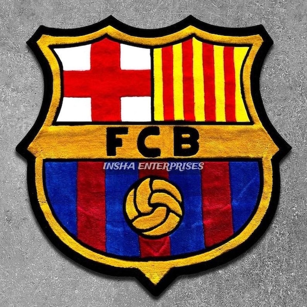 Soccer Barcelona Rug - Etsy