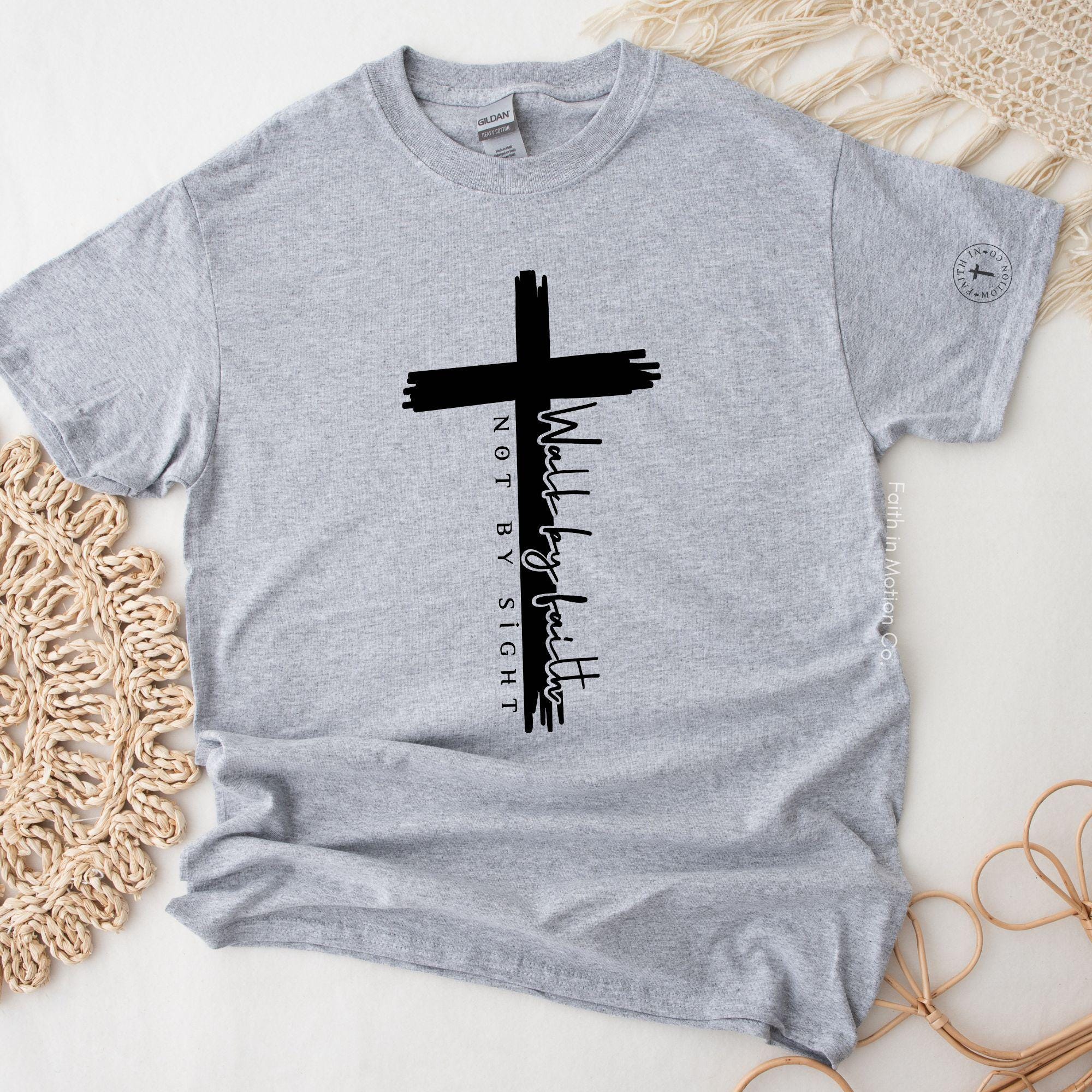 Faith Based Tee: Walk by Faith, Christian Apparel - Etsy