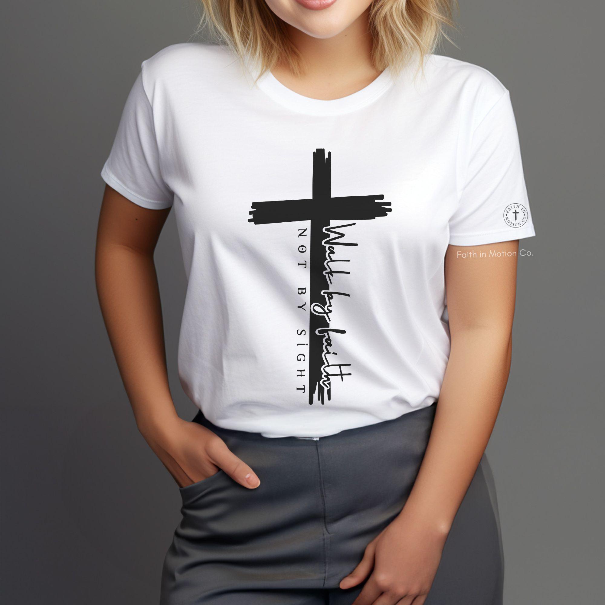 Faith Based Tee: Walk by Faith, Christian Apparel - Etsy