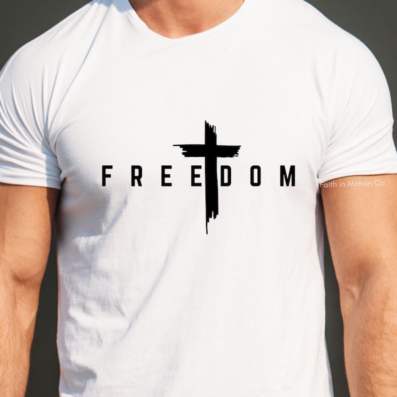 Freedom Cross Christian T-shirt a Charlie Kirk Inspired Religious ...
