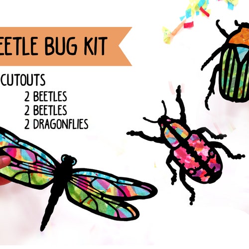 6 Cutouts Kids Craft Kit Suncatcher Stained Glass Unicorns - Etsy