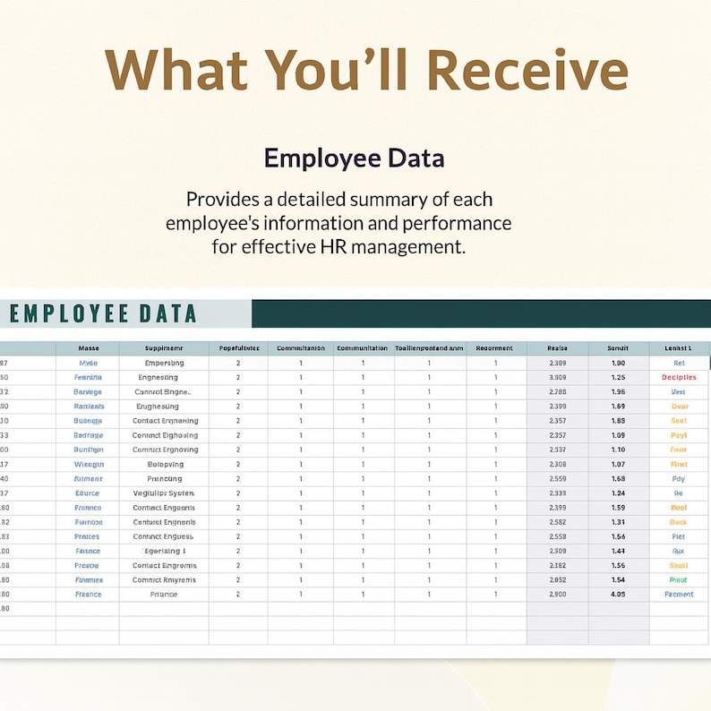 HR Dashboard Template Excel | Employee Performance & Attendance Tracker ...