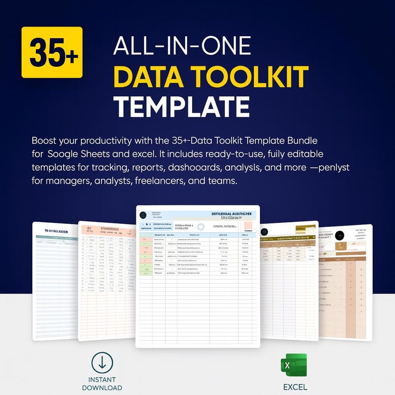35+ All-in-one Data Toolkit Template Bundle Excel | Business Analytics & KPI Dashboard ...
