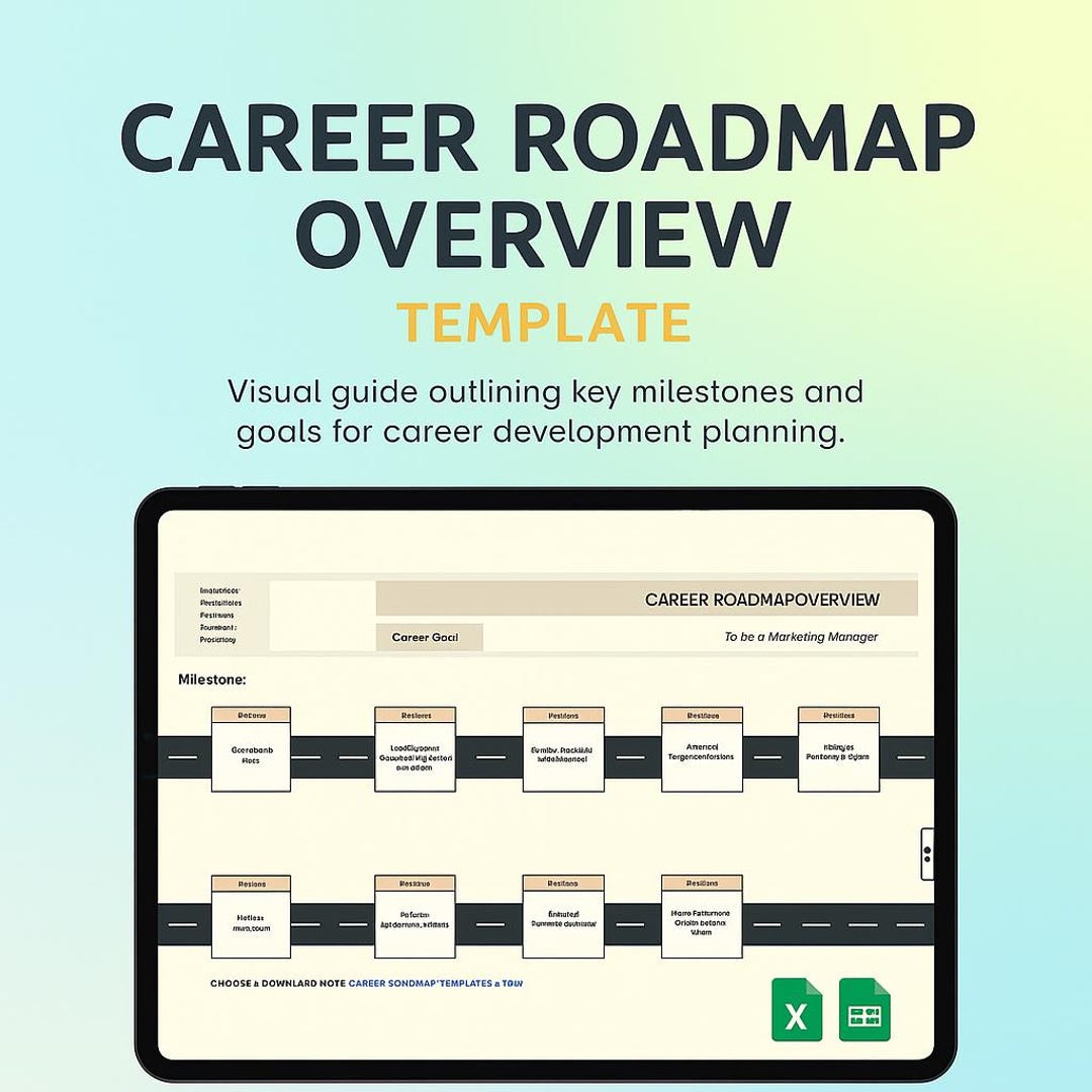 Career Road Map Übersichtsvorlage - Tool für die langfristige Ziel- und ...