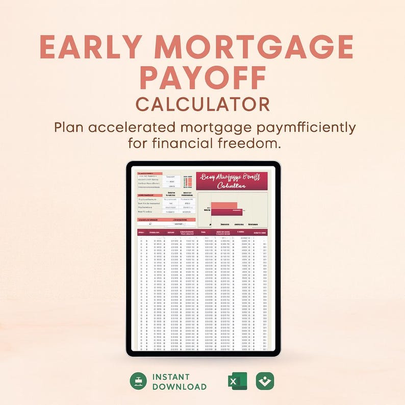 Early Mortgage Payoff Calculator Excel | Loan Amortization Schedule ...