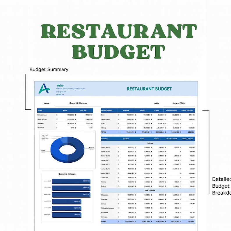 Restaurant Budget Templates Excel | Food Cost and Expense Tracker ...