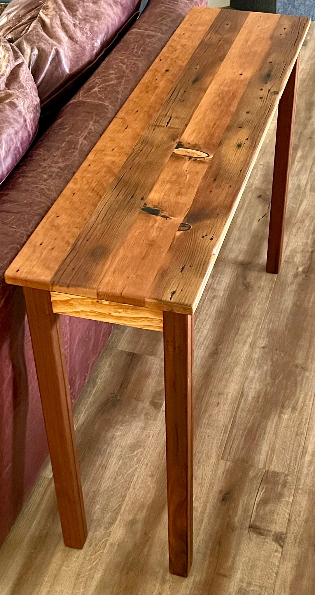 Reclaimed Wood Sofa Table / Console Table Made of Reclaimed Wood ...