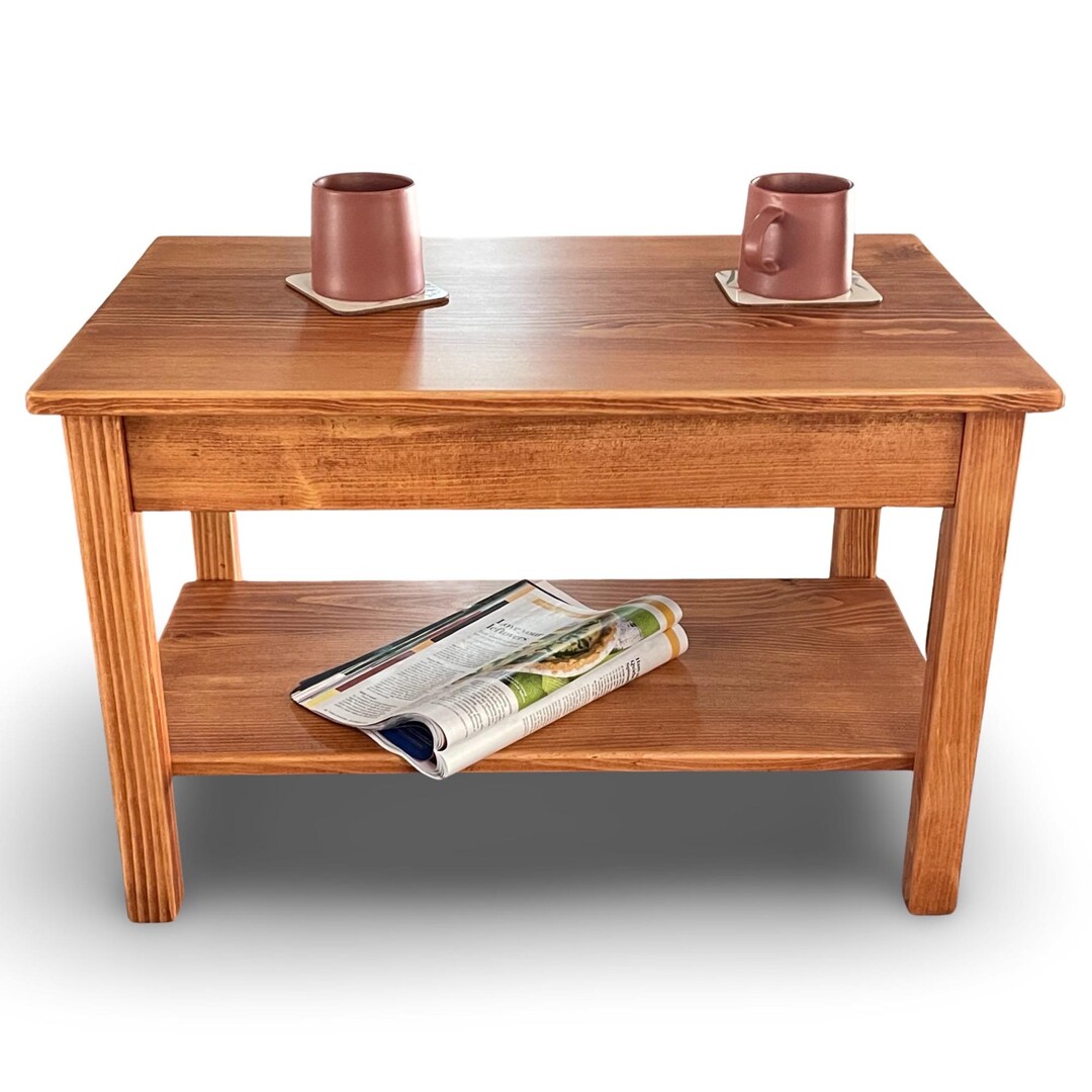 Tiny 2-tiered Coffee Table / Small Two-tier Coffee Table / Little ...