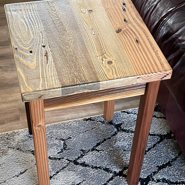 Rustic End Table - Etsy