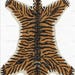 Faux Tiger Skin Rug Hand-tufted Wool Carpet | Ethical Animal Hide Shape ...
