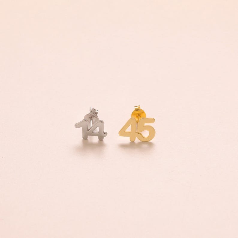 Custom Number Earrings, Personalized Lucky Number Earrings, Date ...