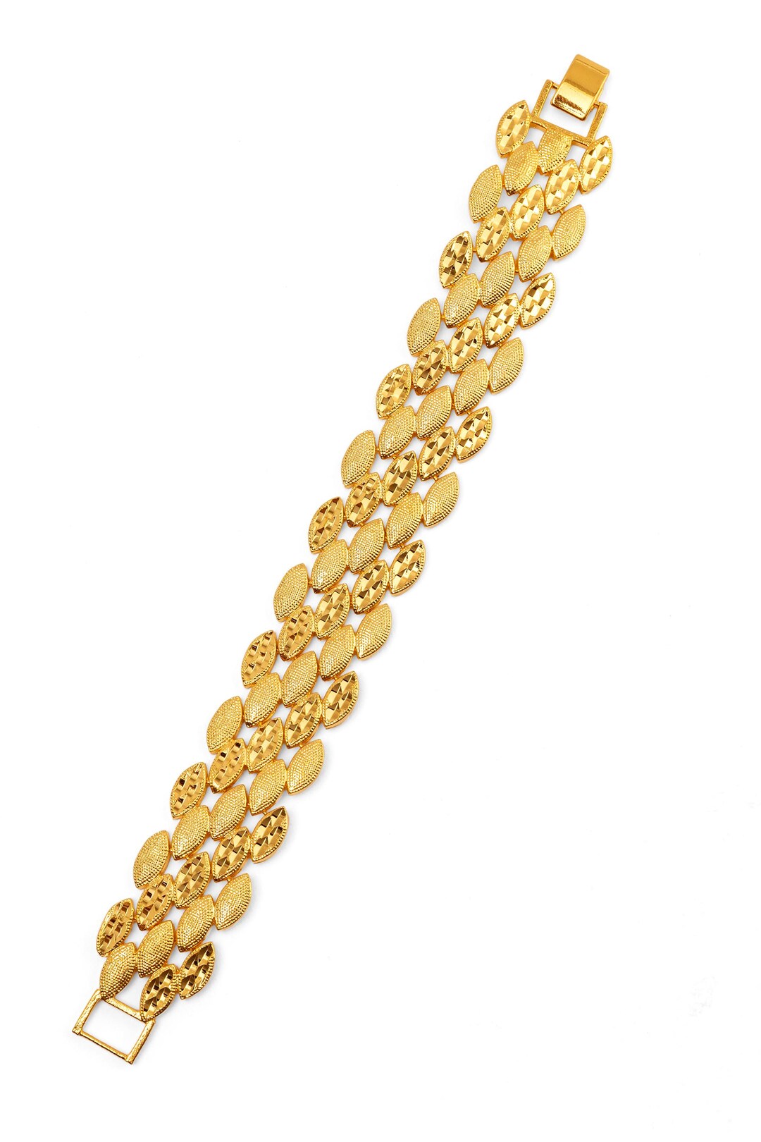 Patterned Arpa Thick Chain, 22K Plated Style, Elegant Gold Jewelry ...
