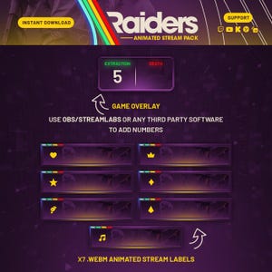 Raiders Animated Stream Pack | Twitch, Youtube, Kick | Screens ...