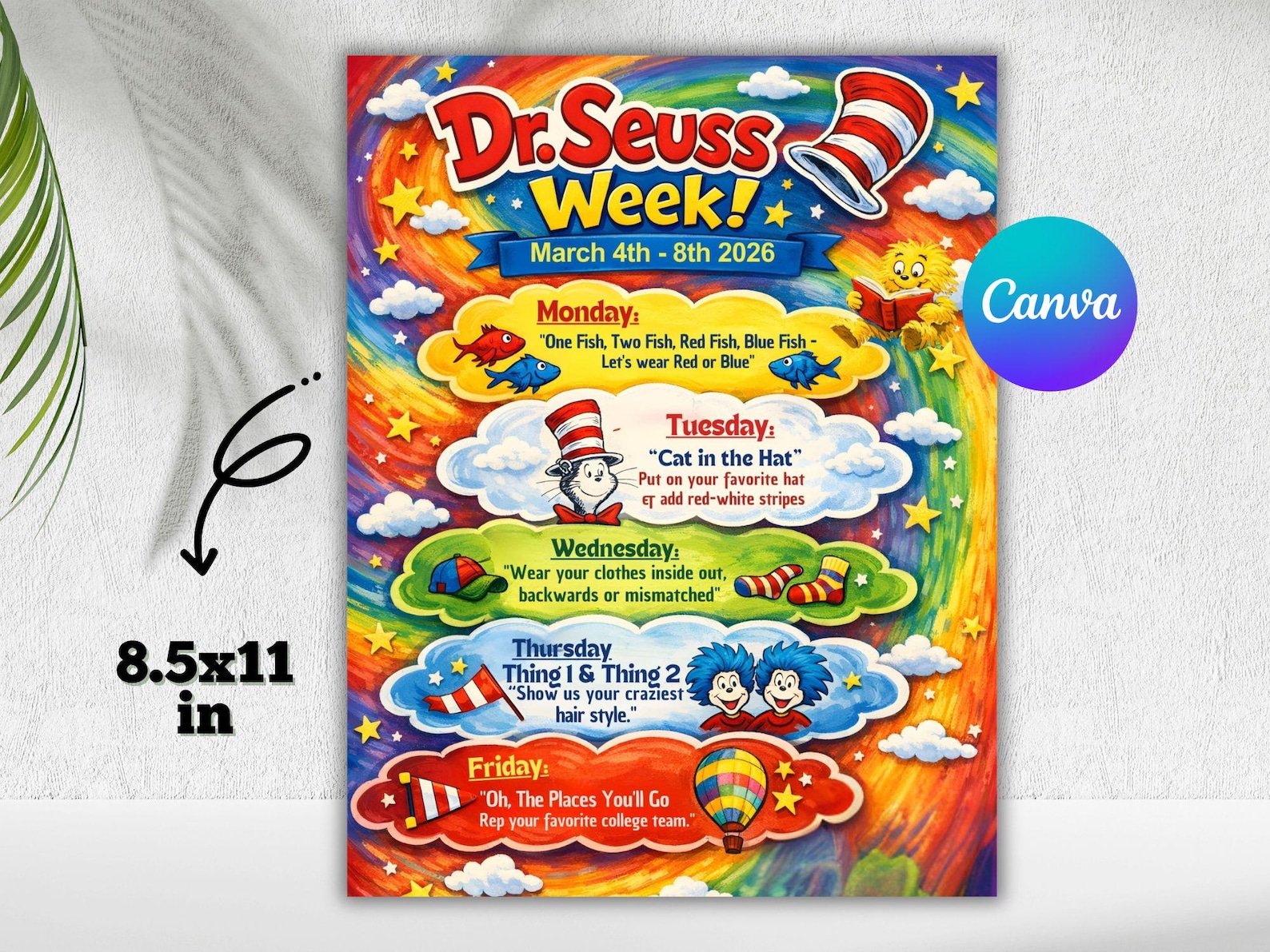 Editable Dr. Seuss Template | School Reading Flyer | Printable ...